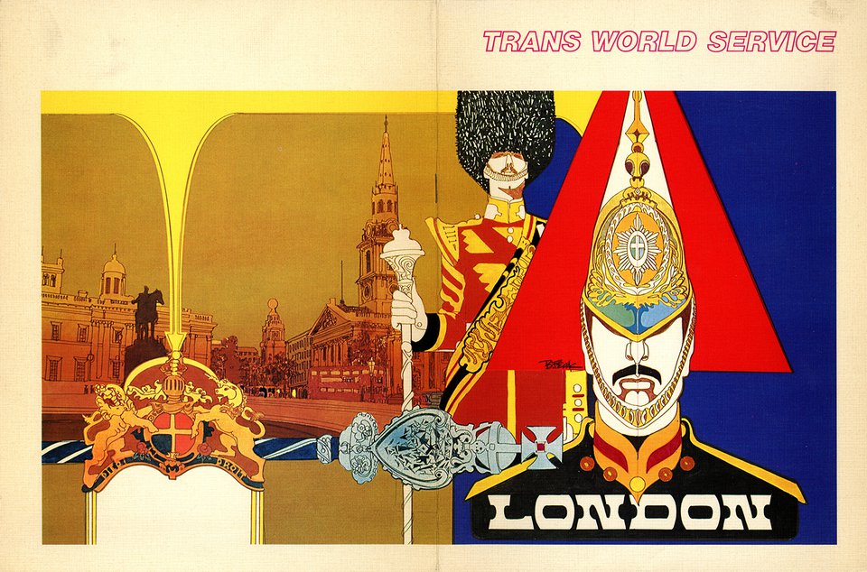Vintage poster – TWA menu London – Galerie 1 2 3