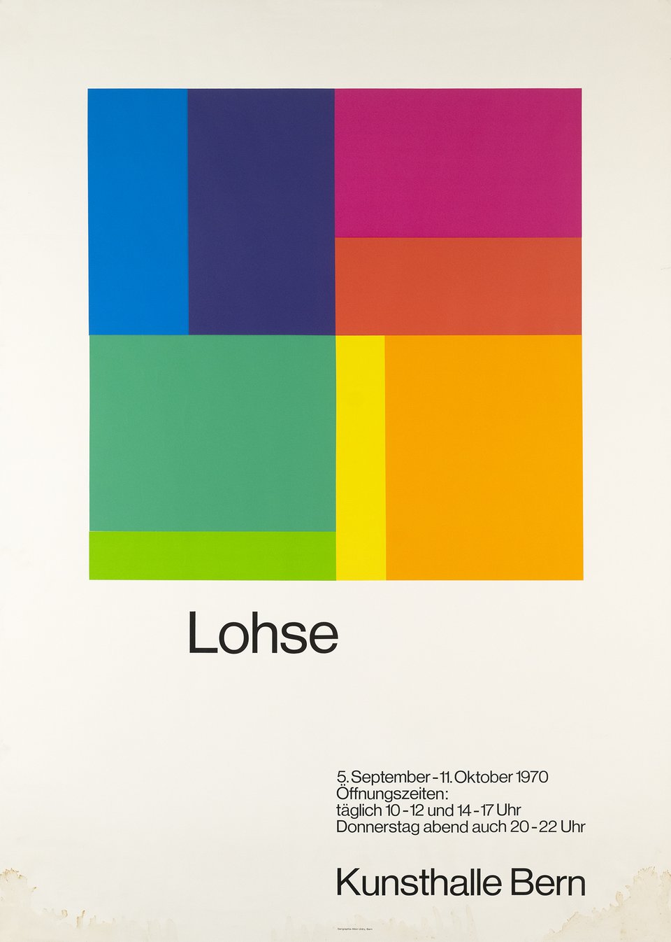 Vintage poster – Lohse, Kunsthalle Bern – Galerie 1 2 3