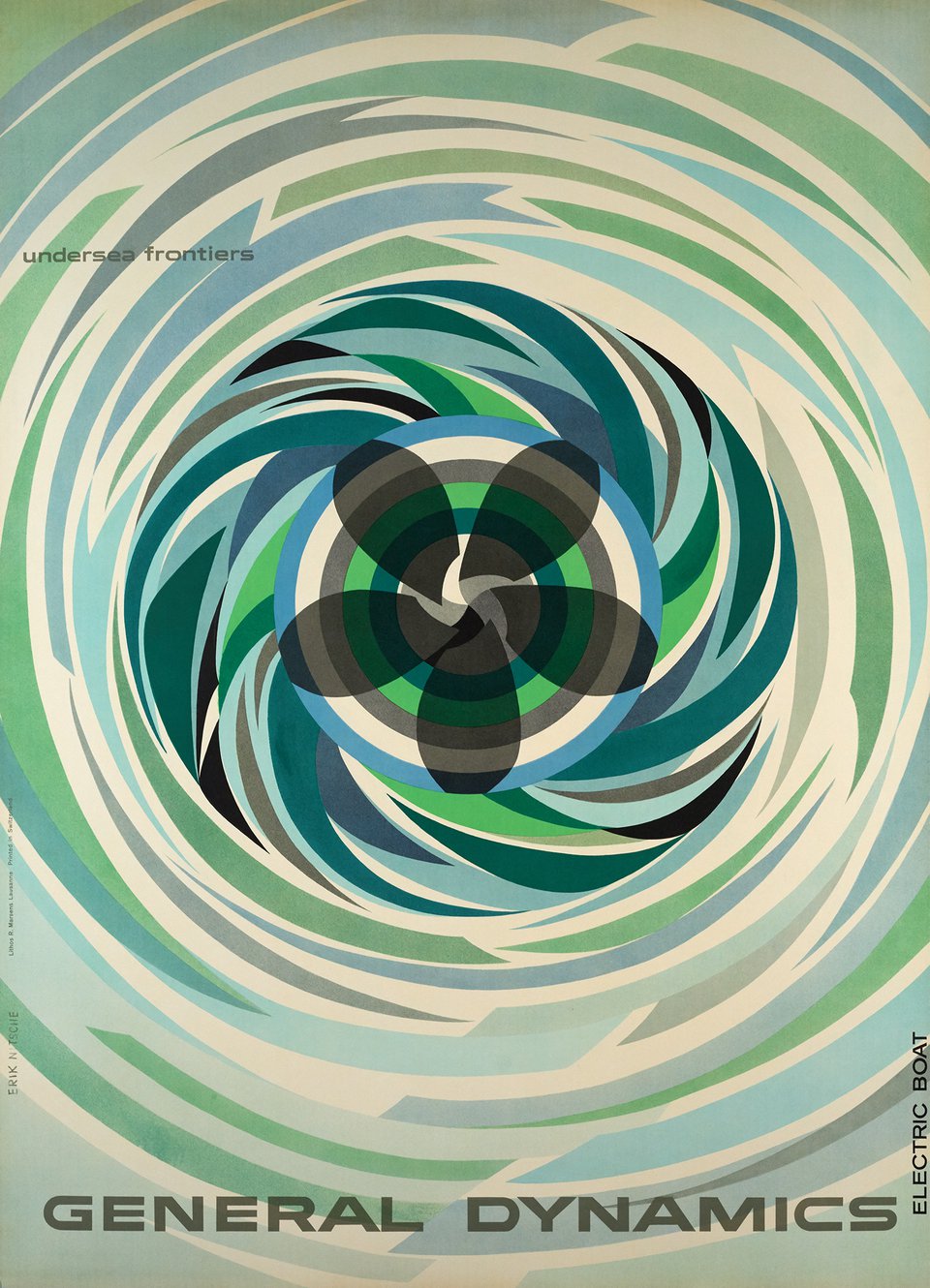 Vintage poster – General Dynamics, Undersea frontiers - Electric boat ...